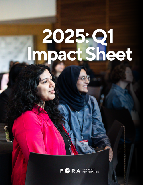 2025 Q1 Impact Sheet — FORA NETWORK FOR CHANGE