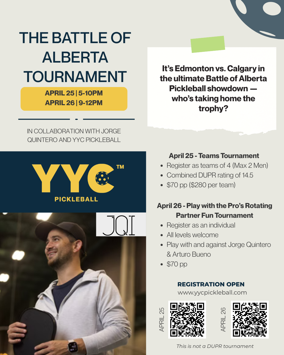 YYC Pickleball's tournaments — YYC Pickleball