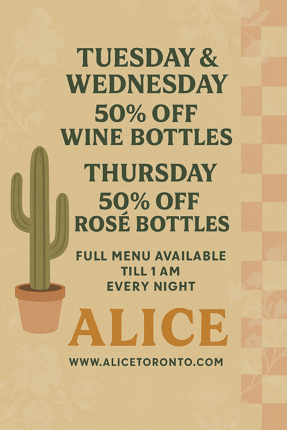 Alice Restaurant | Best Steakhouse Toronto Little Italy - Open Till 1AM