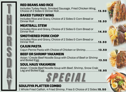 Menu — Soul Haus Kitchen