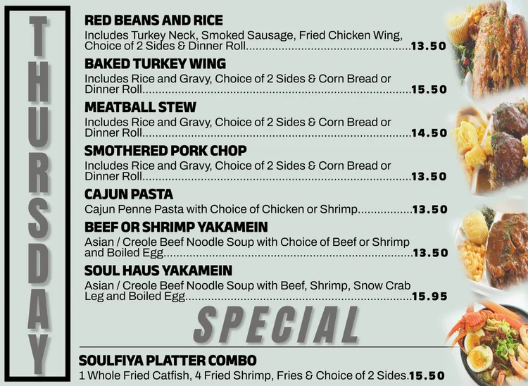 Menu — Soul Haus Kitchen