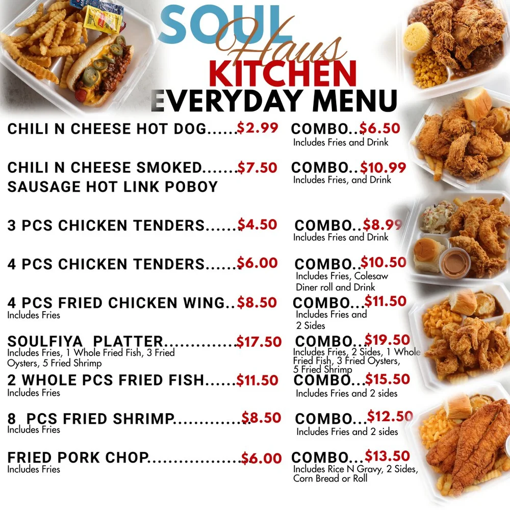 Menu — Soul Haus Kitchen