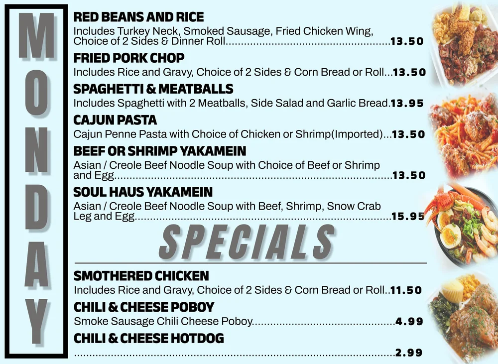 Menu — Soul Haus Kitchen