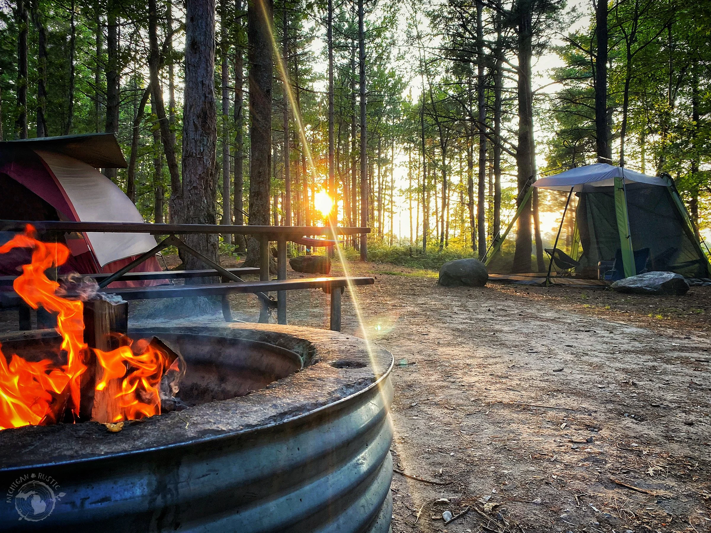 Michigan Rustic Camping - Michigan Rustic Prints - Custom Screen Printing