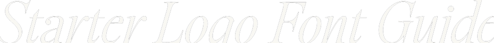 FREE: Starter Logo Font Guide — Emily Banks Creative