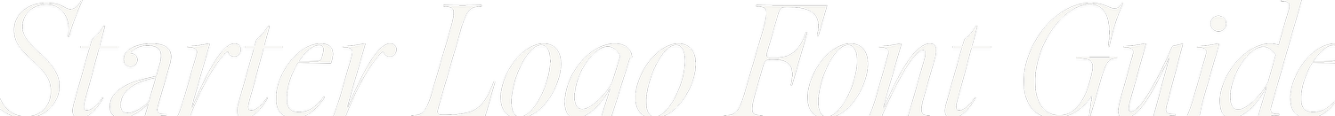 FREE: Starter Logo Font Guide — Emily Banks Creative