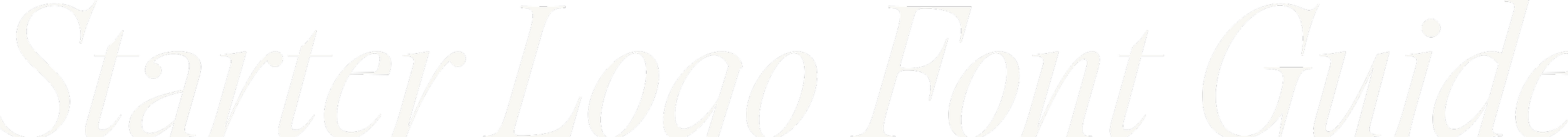 FREE: Starter Logo Font Guide — Emily Banks Creative