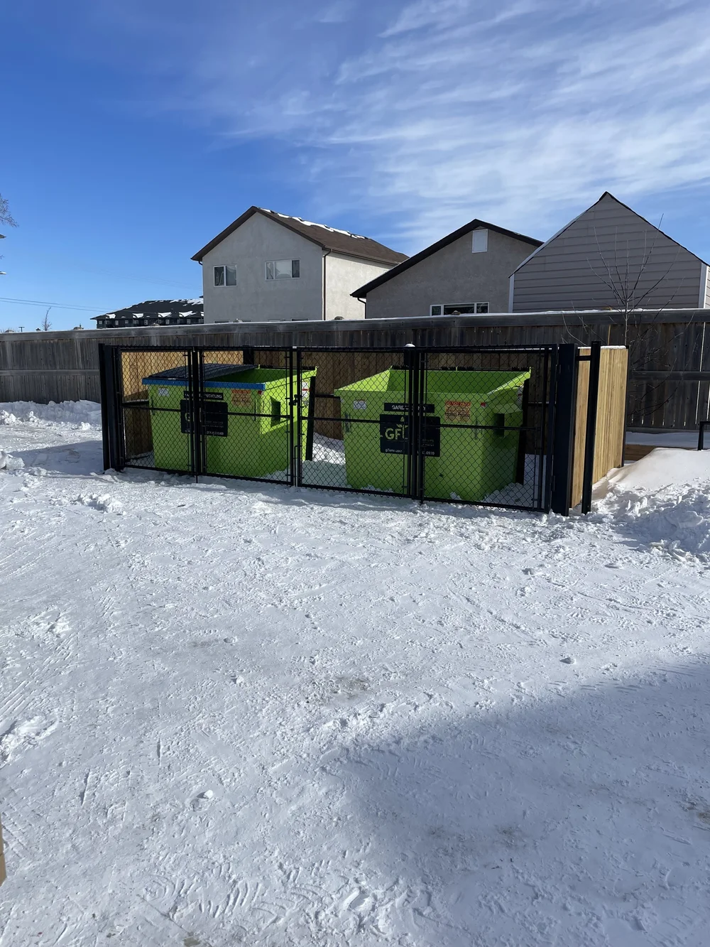 Commercial garbage enclosure — Bestway Fence