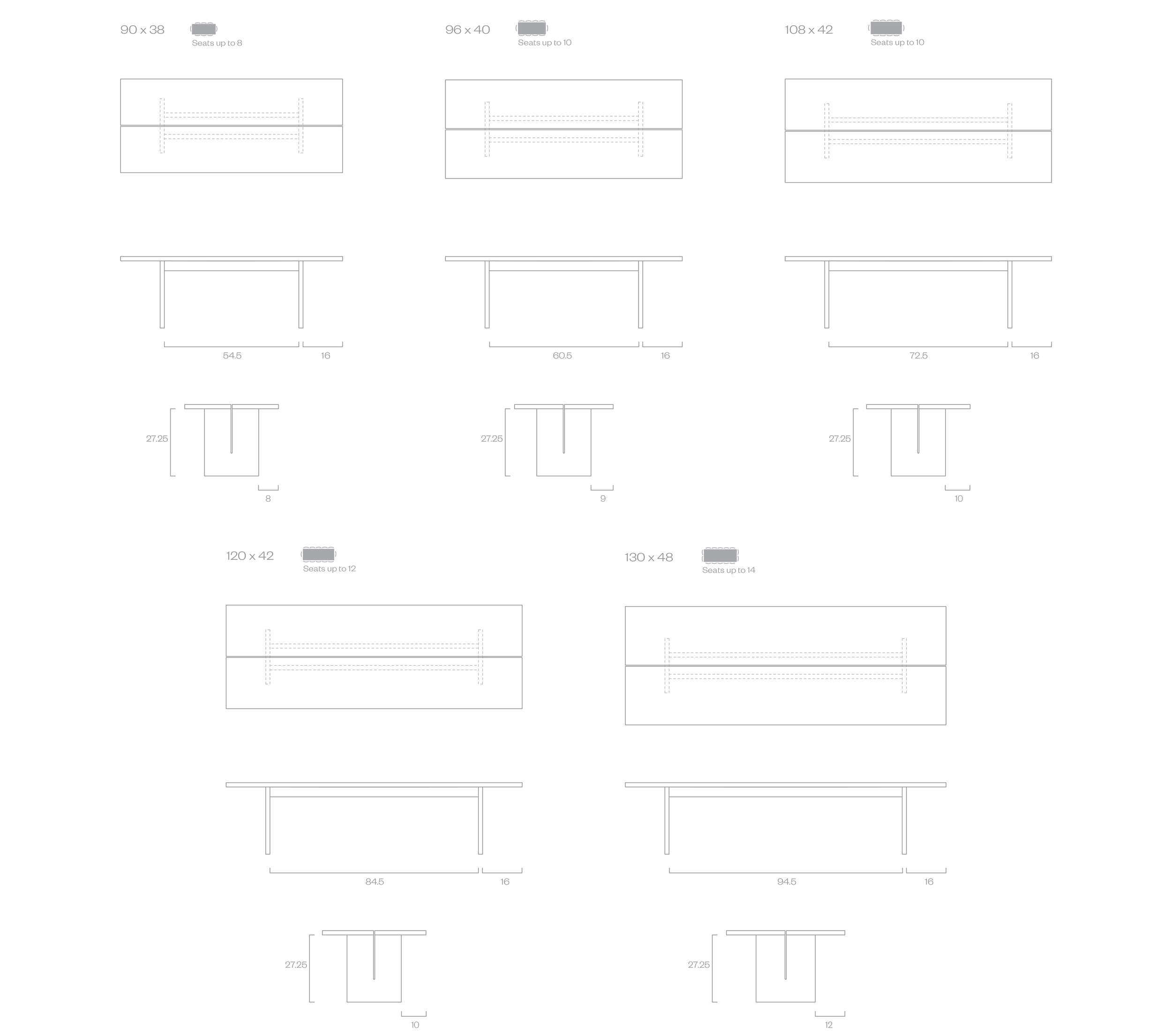 Split Dining Table — Lock and Mortice