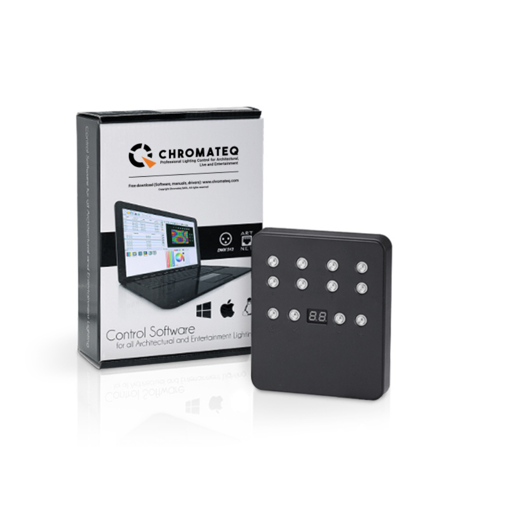 Pharos Designer Touch Panel Controller Black on Nickel — Zortech LED