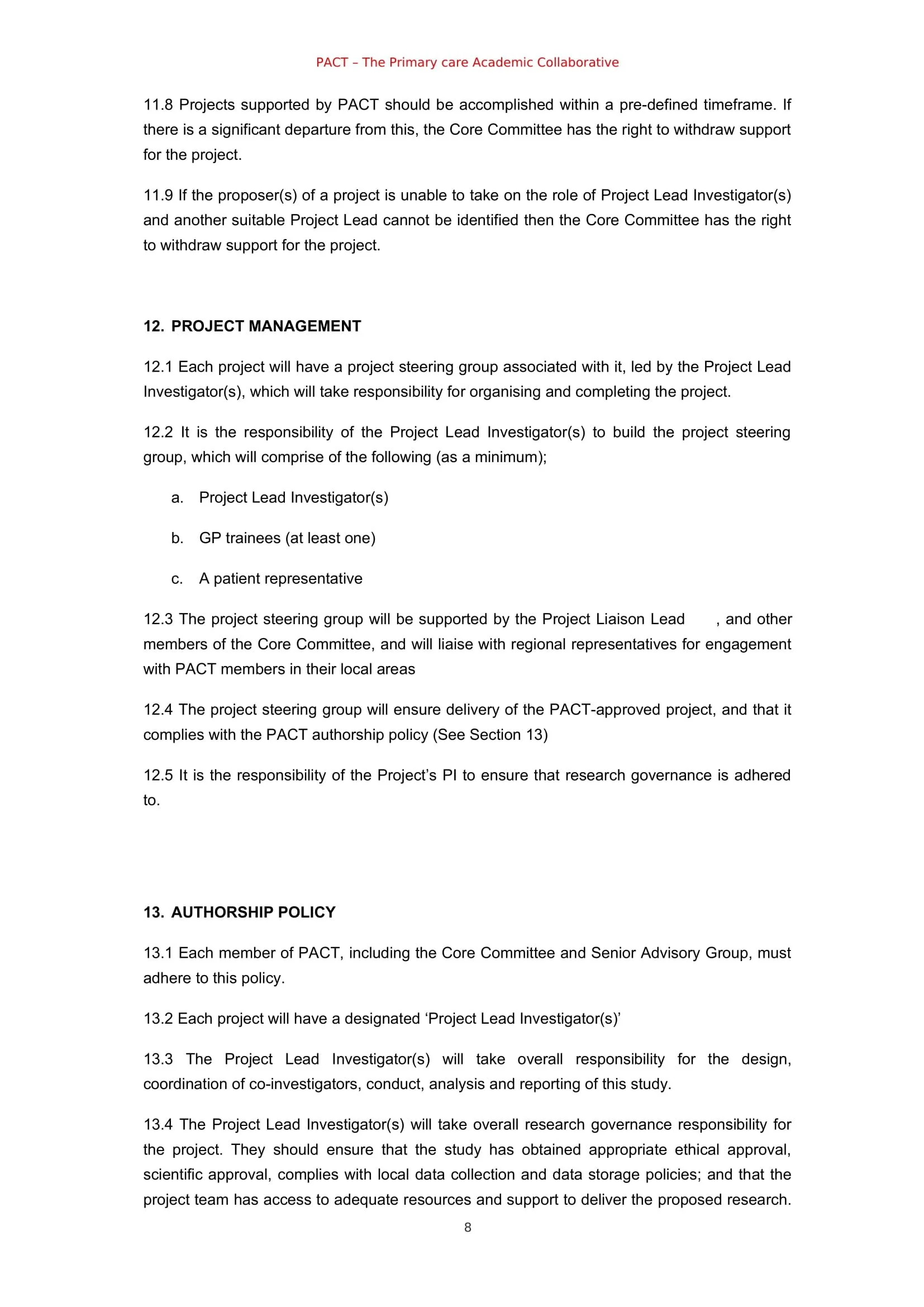 PACT constitution — Primary care Academic CollaboraTive (PACT)