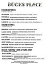 Menu — Buck's Place