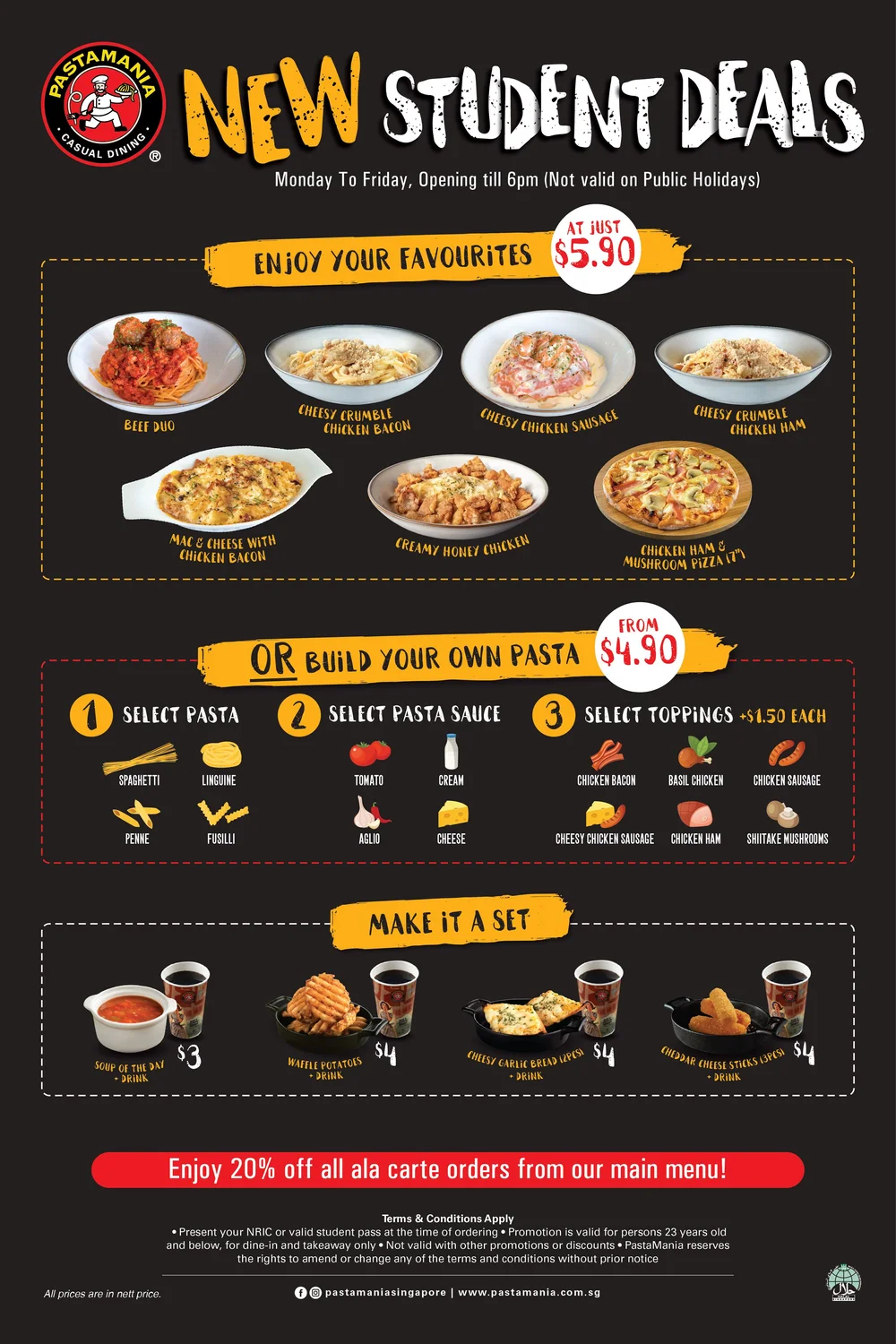 Menu | PastaMania Singapore