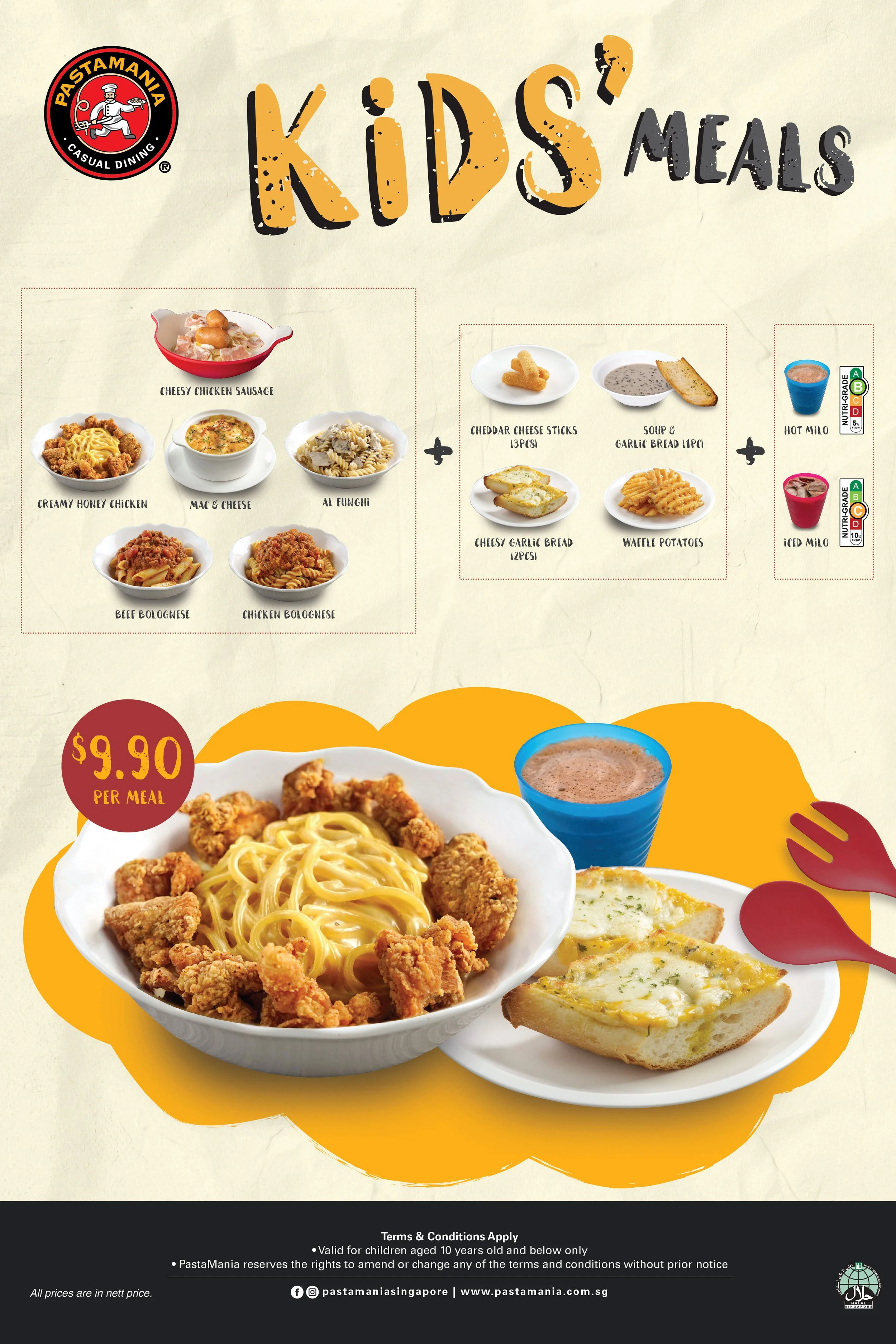 Menu | PastaMania Singapore