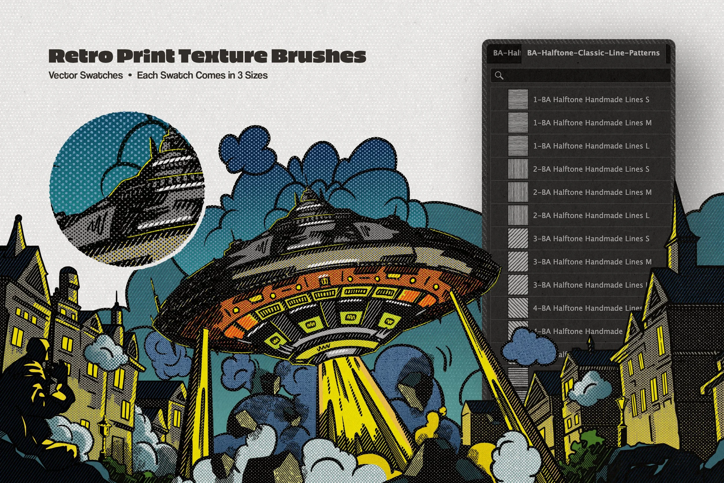 Manga Screentone Brushes for Illustrator — Brushapes Studio