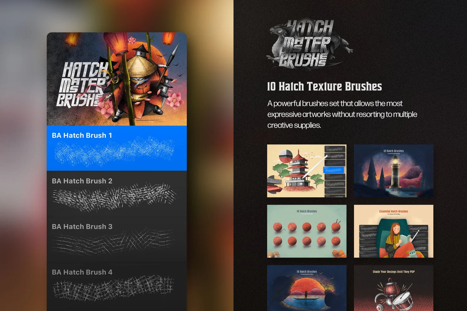 Grim Shader Affinity Brushes. Starter Pack. — Brushapes Studio