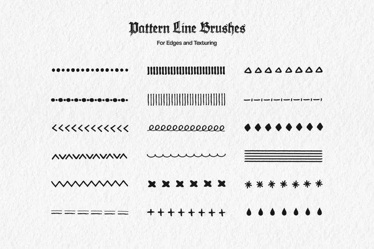 Grim Shader Adobe Illustrator Brushes. Starter Pack. — Brushapes Studio