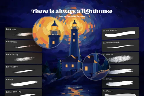 There is always a lighthouse — Brushapes Studio