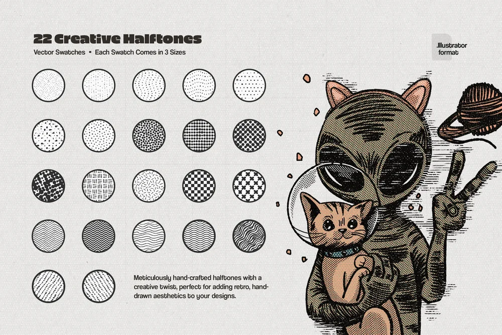 Manga Screentone Brushes for Illustrator — Brushapes Studio