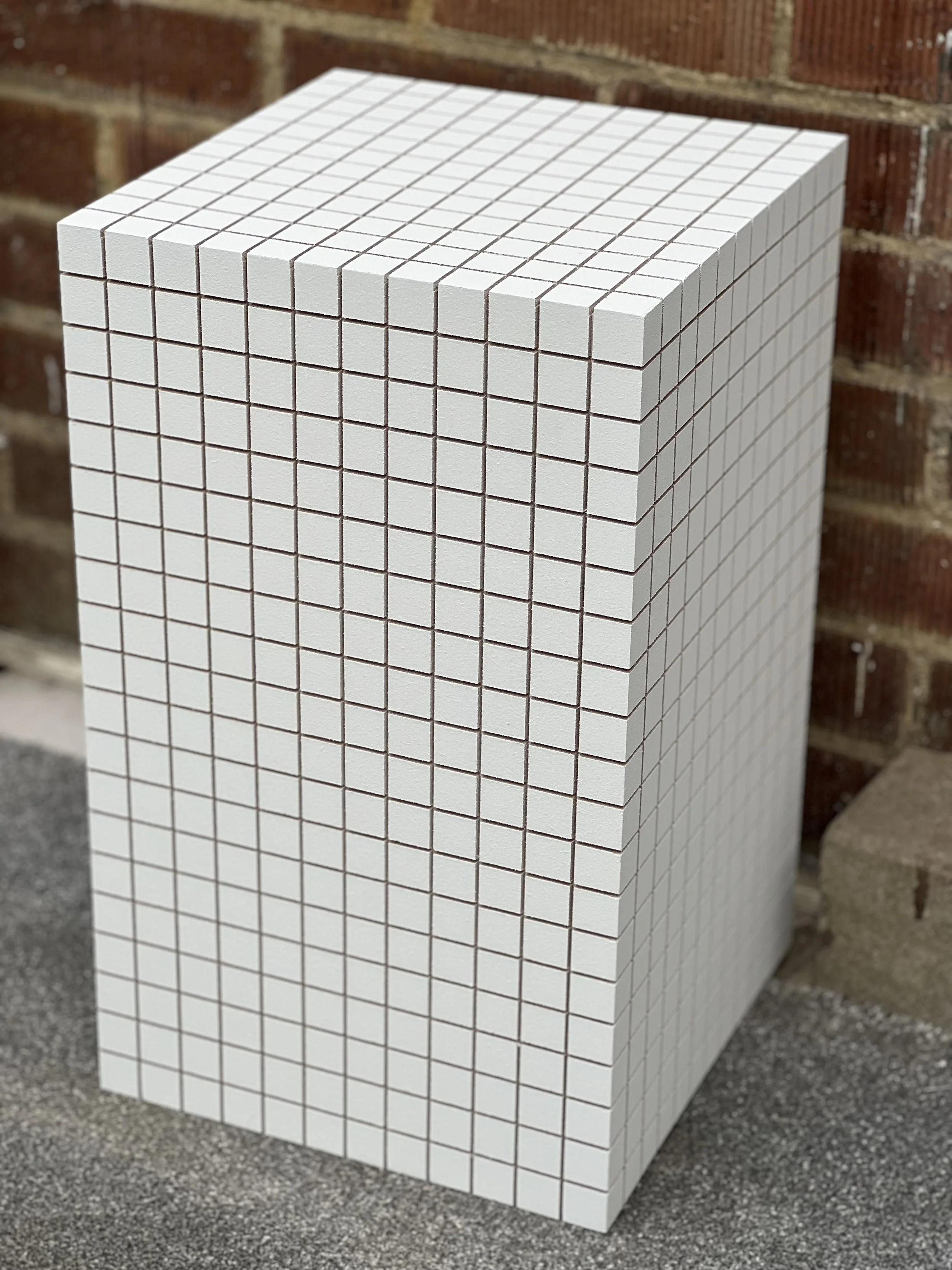 Set of 7 Matt White Risers — LJB WoodWorks