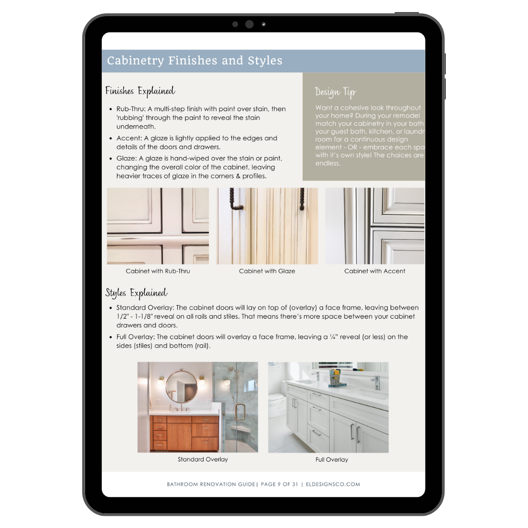 Bathroom Renovation Guide | E.L. Designs | Interior Design and ...