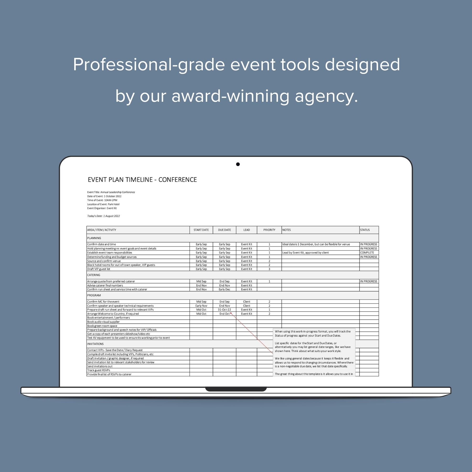 Our Top 5 Must-Have Favourite Event Planning Templates — Event Kit