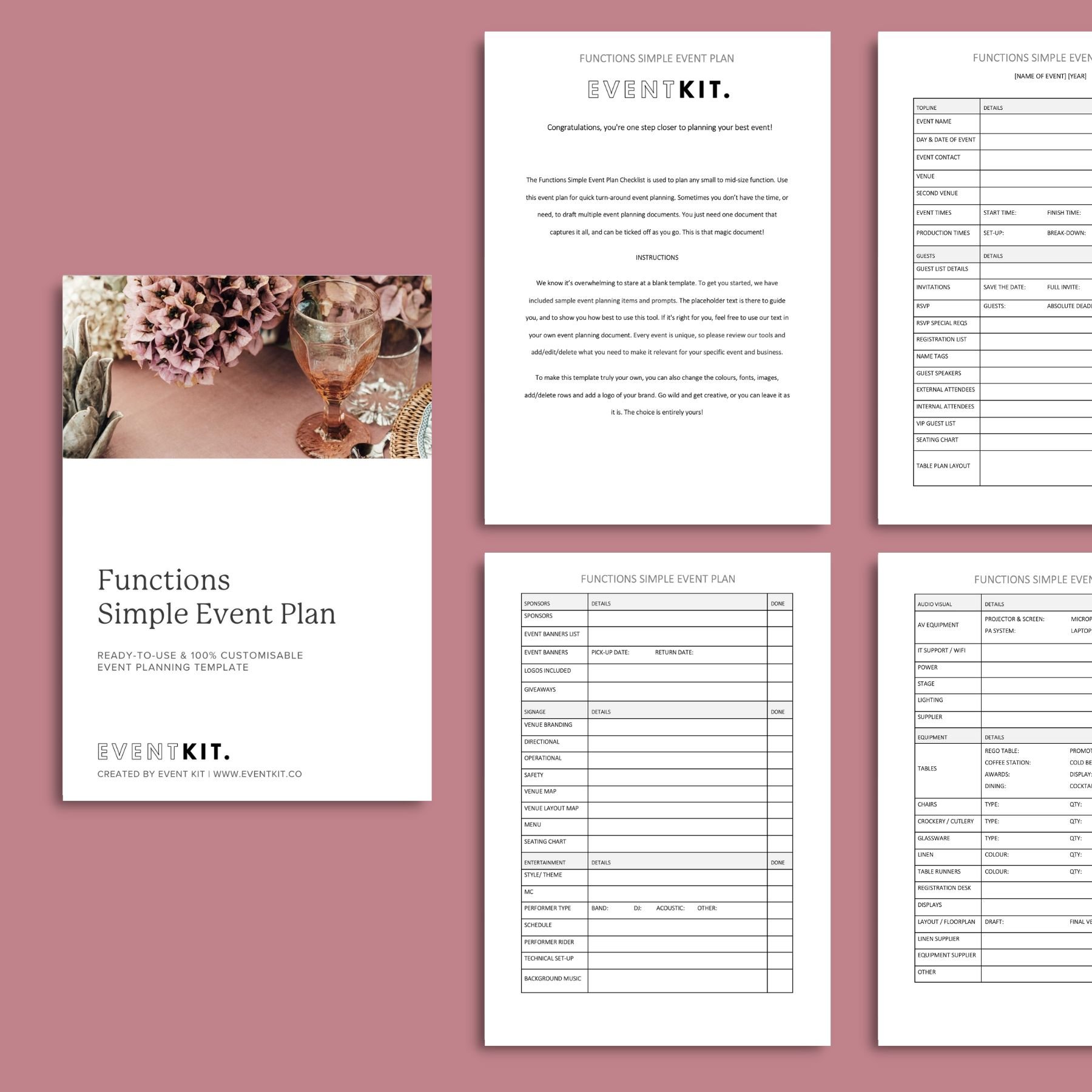 Event Planning Business Kit - 25x Event Business Tools — Event Kit