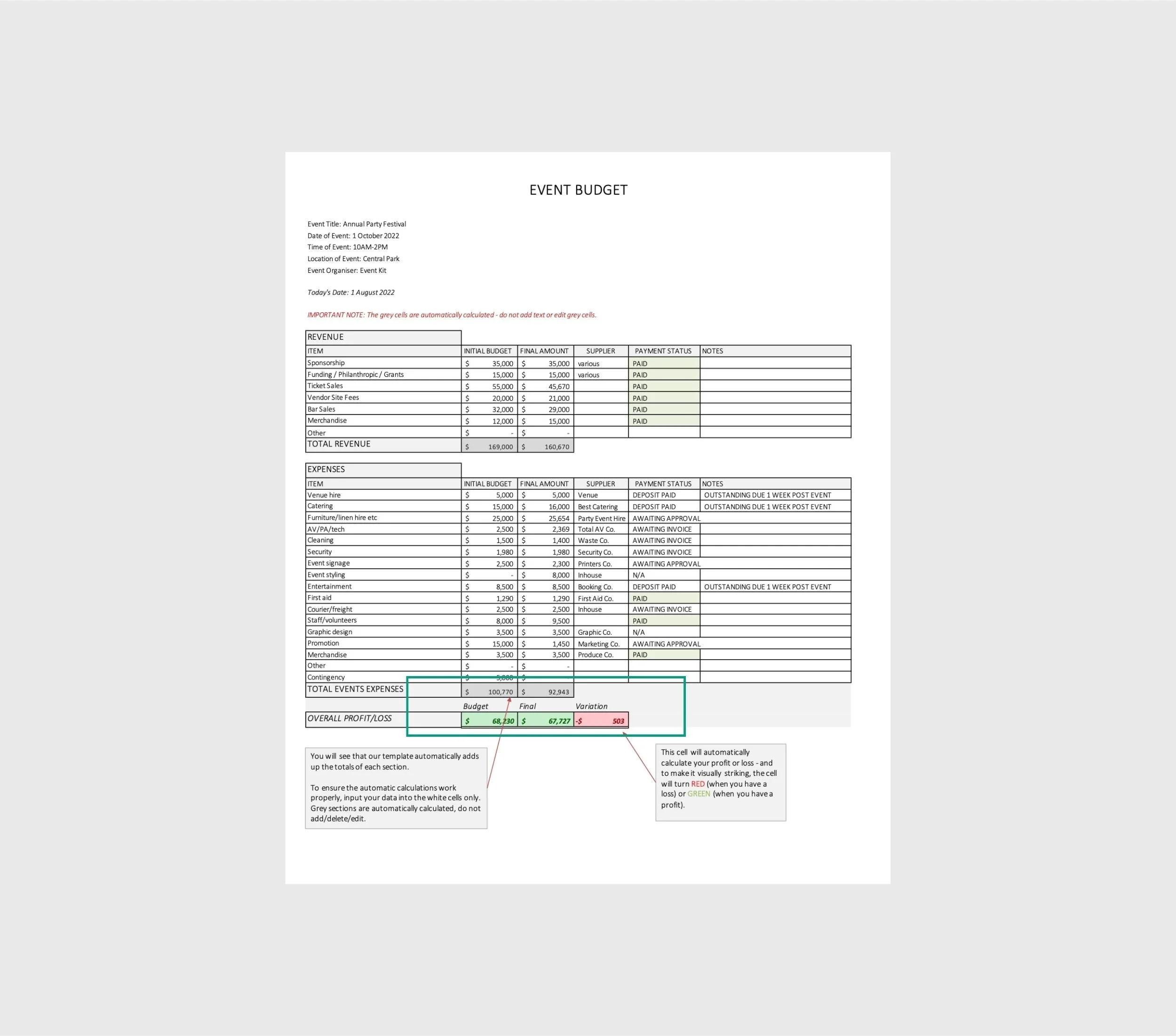 Event Planning Template Manual — Event Kit | Award-Winning Event Agency