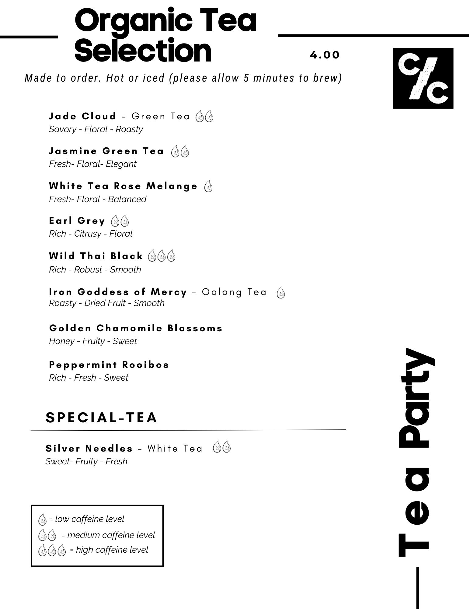 Menu — Communitea Coffee