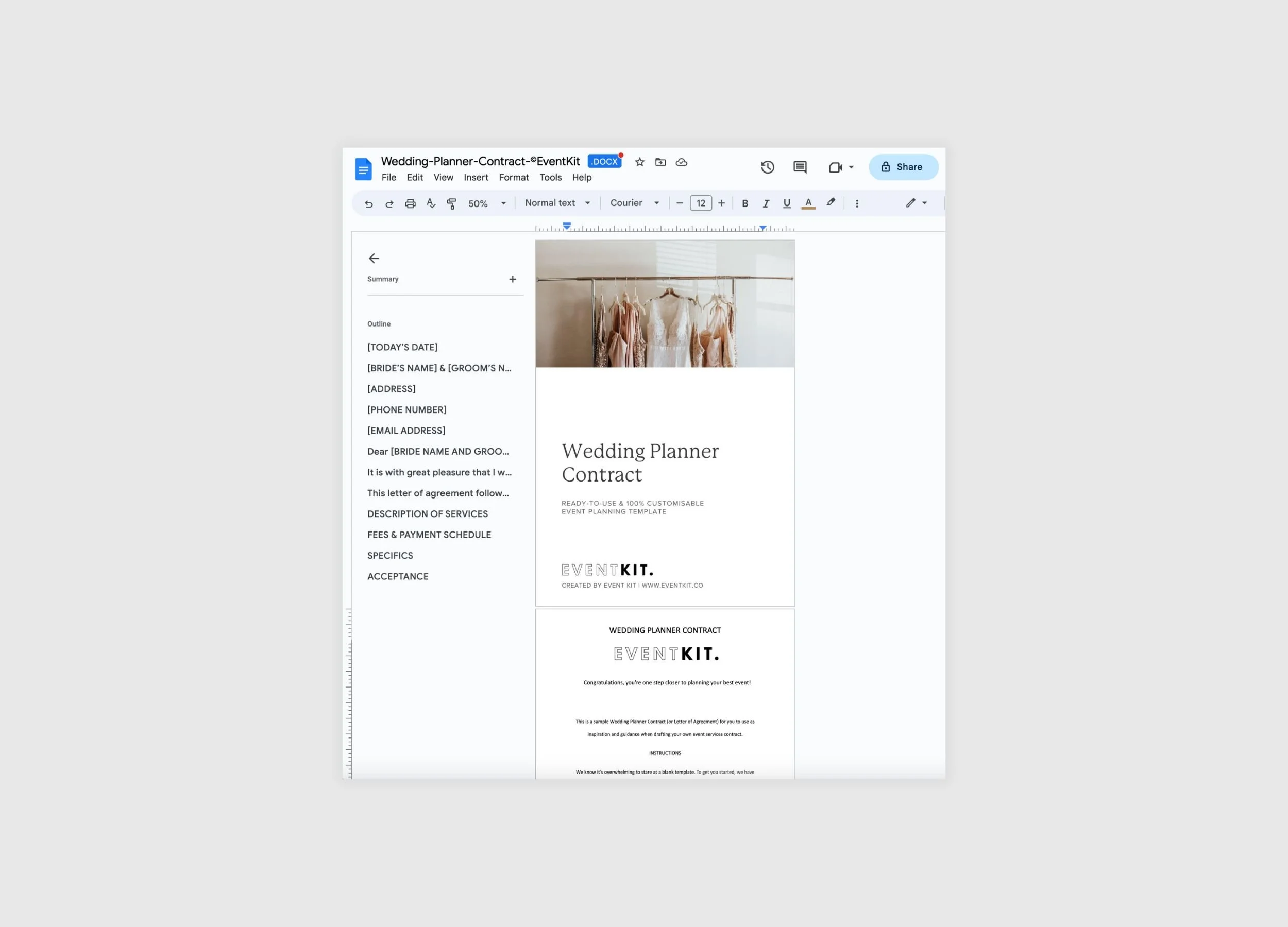 Event Kit | Template Manual - Event Planning Templates