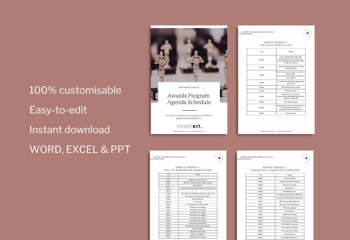 Event Kit | Premium Event Programming Templates