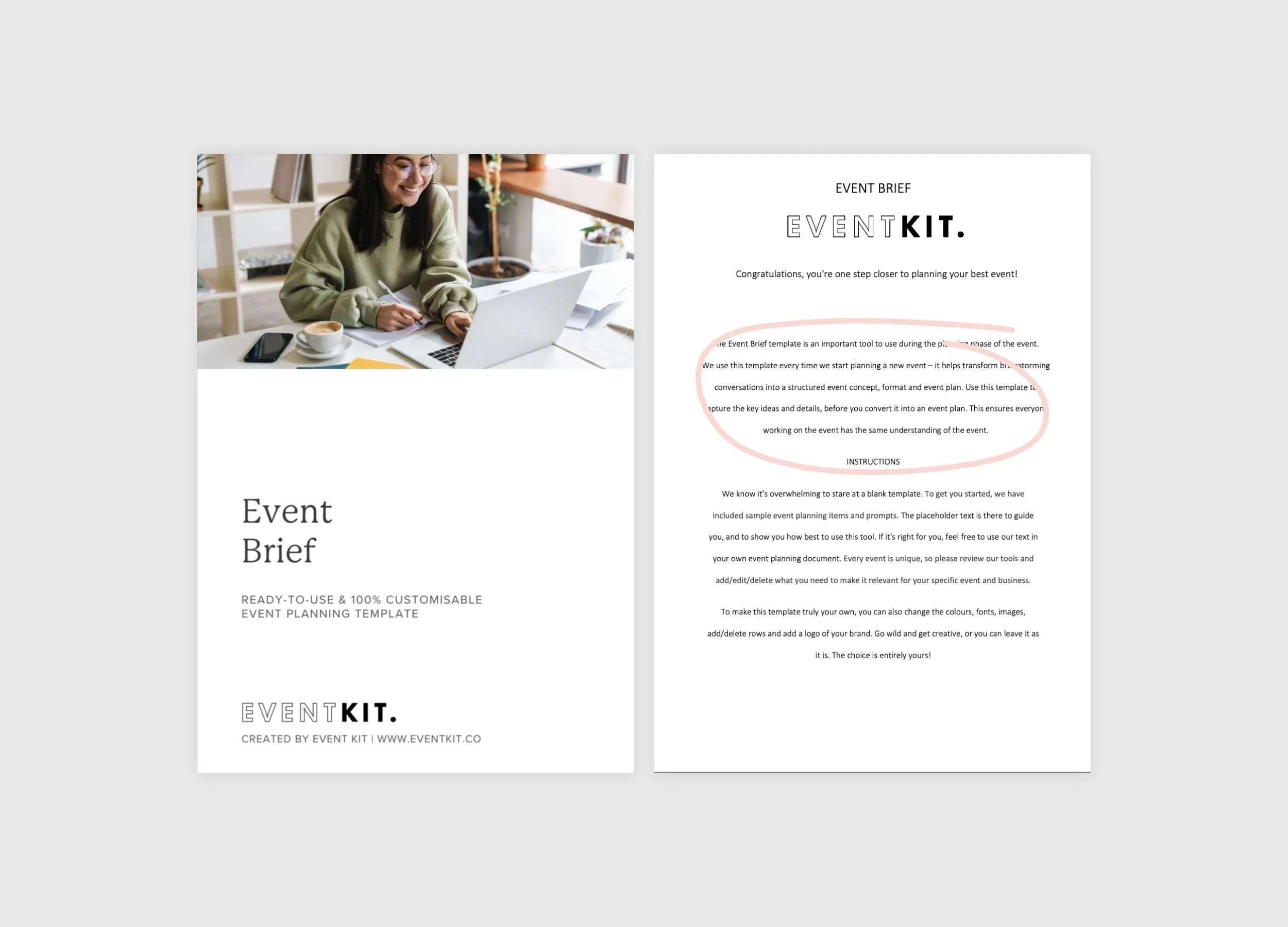 Event Kit | Template Manual - Event Planning Templates