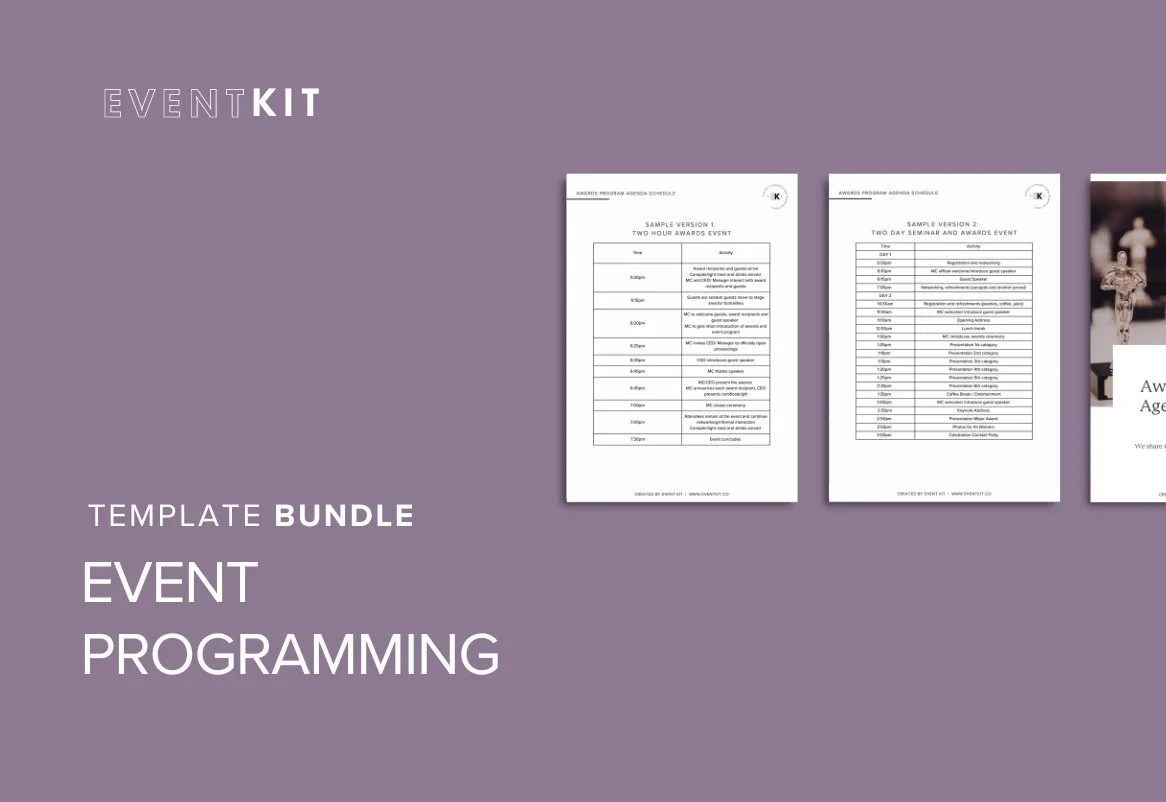 Event Kit | Event Programming Template Bundle