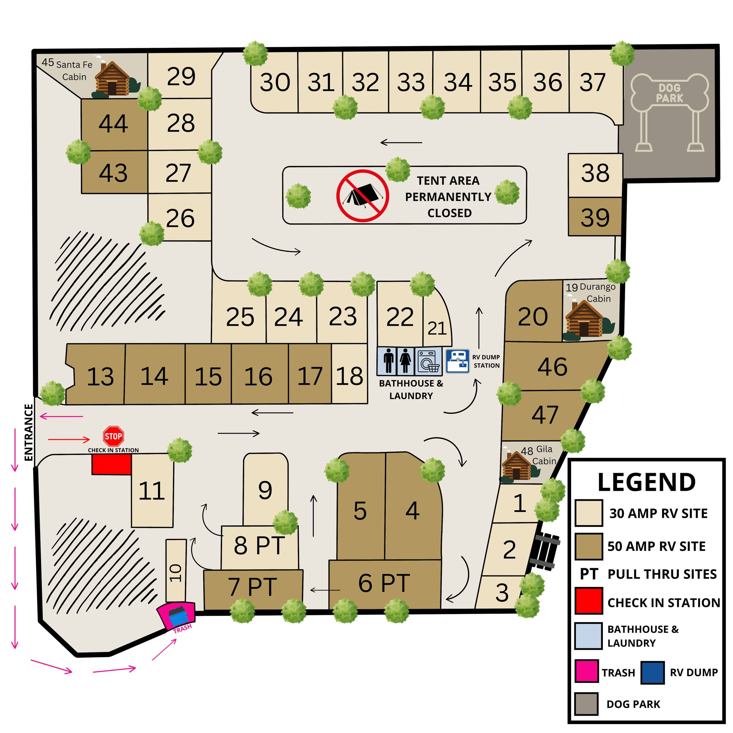 Park Map — Silver City RV Park