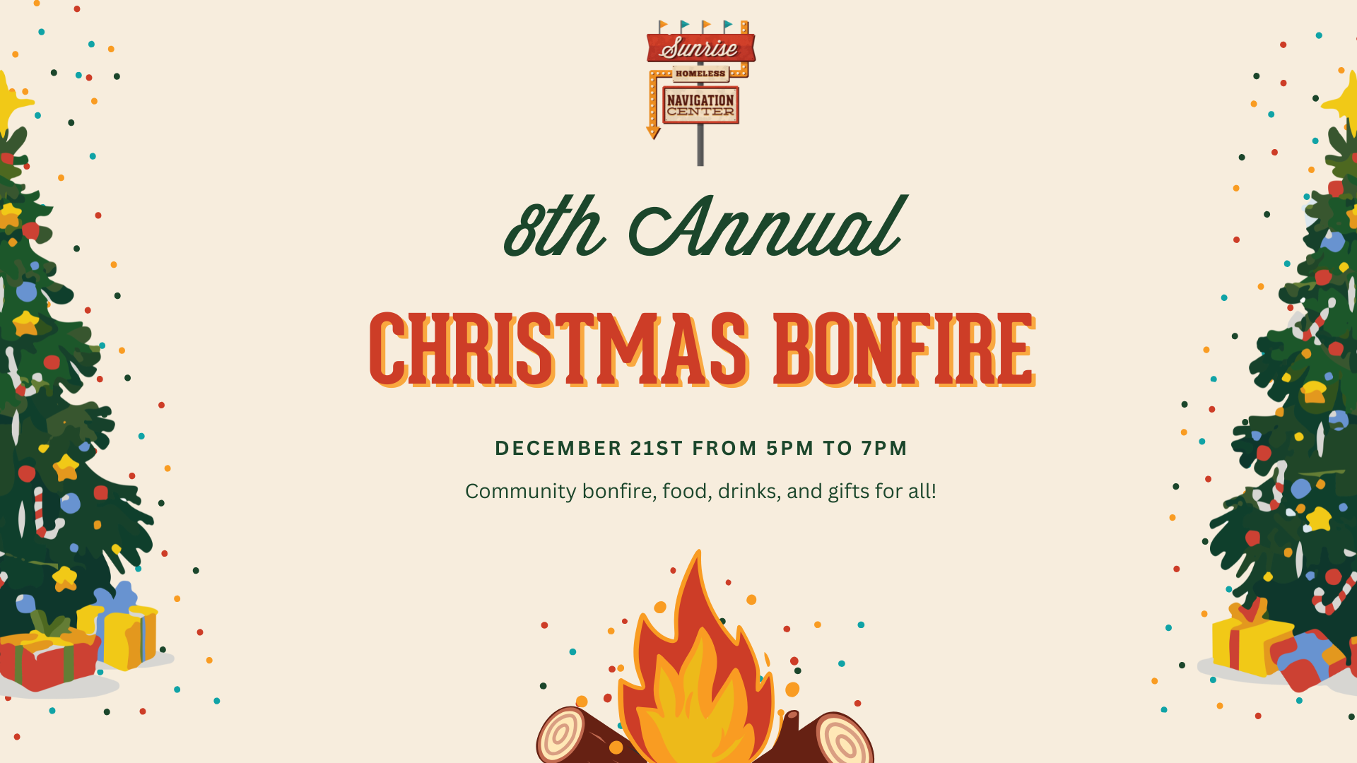 8th Annual Christmas Bonfire — Sunrise Homeless Navigation Center