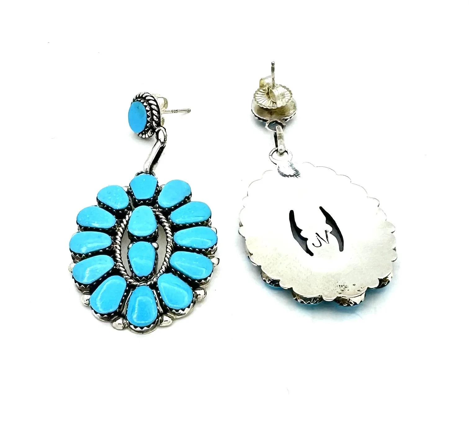 Alvin and Lula Begay - Sterling Silver Post Earrings — Leota's Indian Art