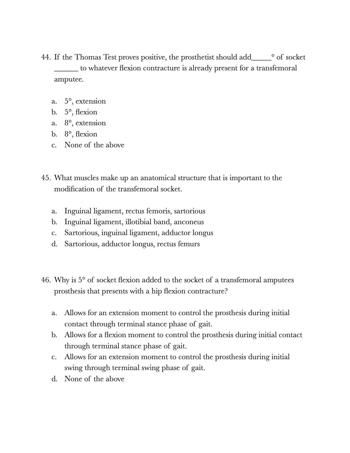 Orthotic and Prosthetic Study Guides — O&P Study Guide