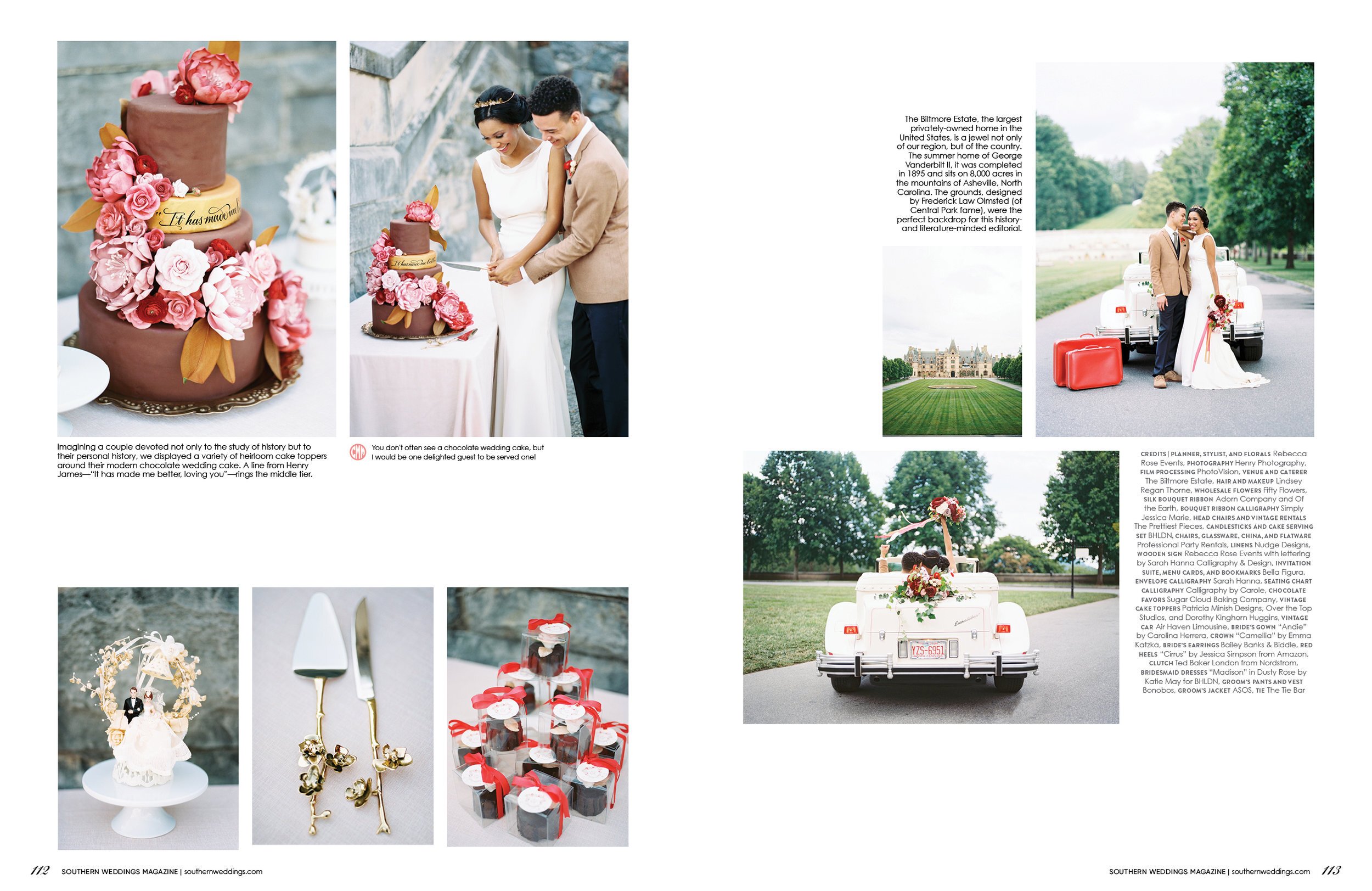 Southern Weddings Magazine V10 Editorial at The Biltmore Estate in ...