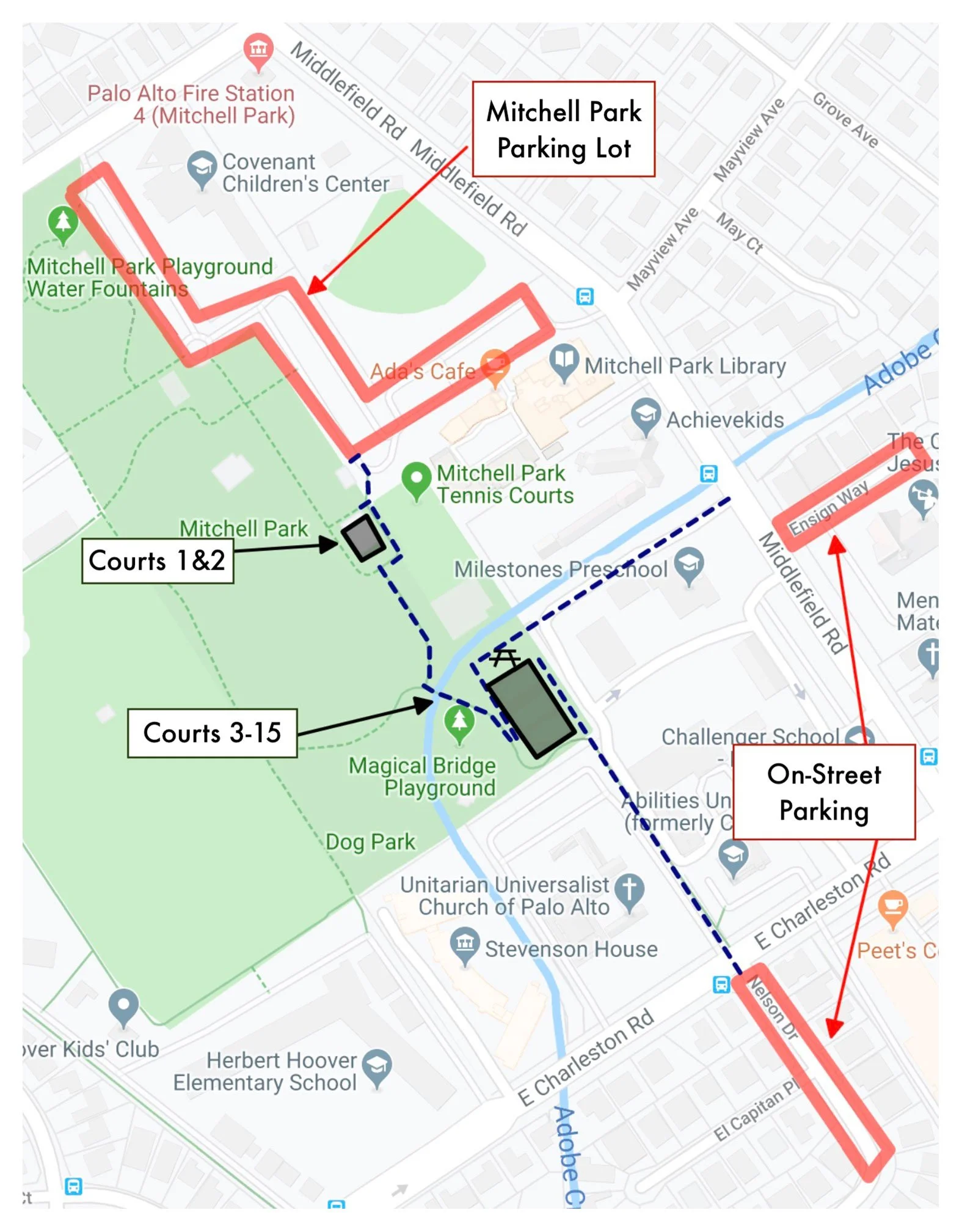 Parking — Palo Alto Pickleball Club