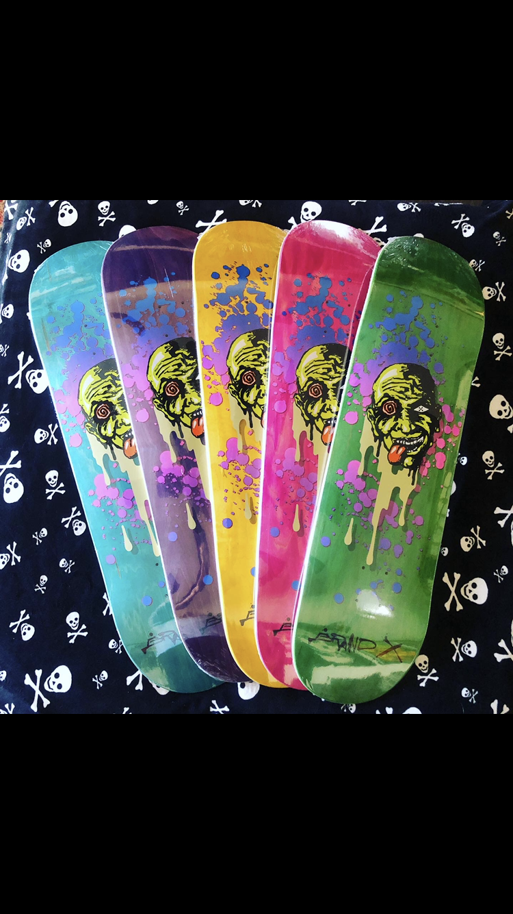 BRAND X TOXIC DOGMA POP SKATEBOARD DECK~ Pink/Teal Stain — DEATHGEAR ...