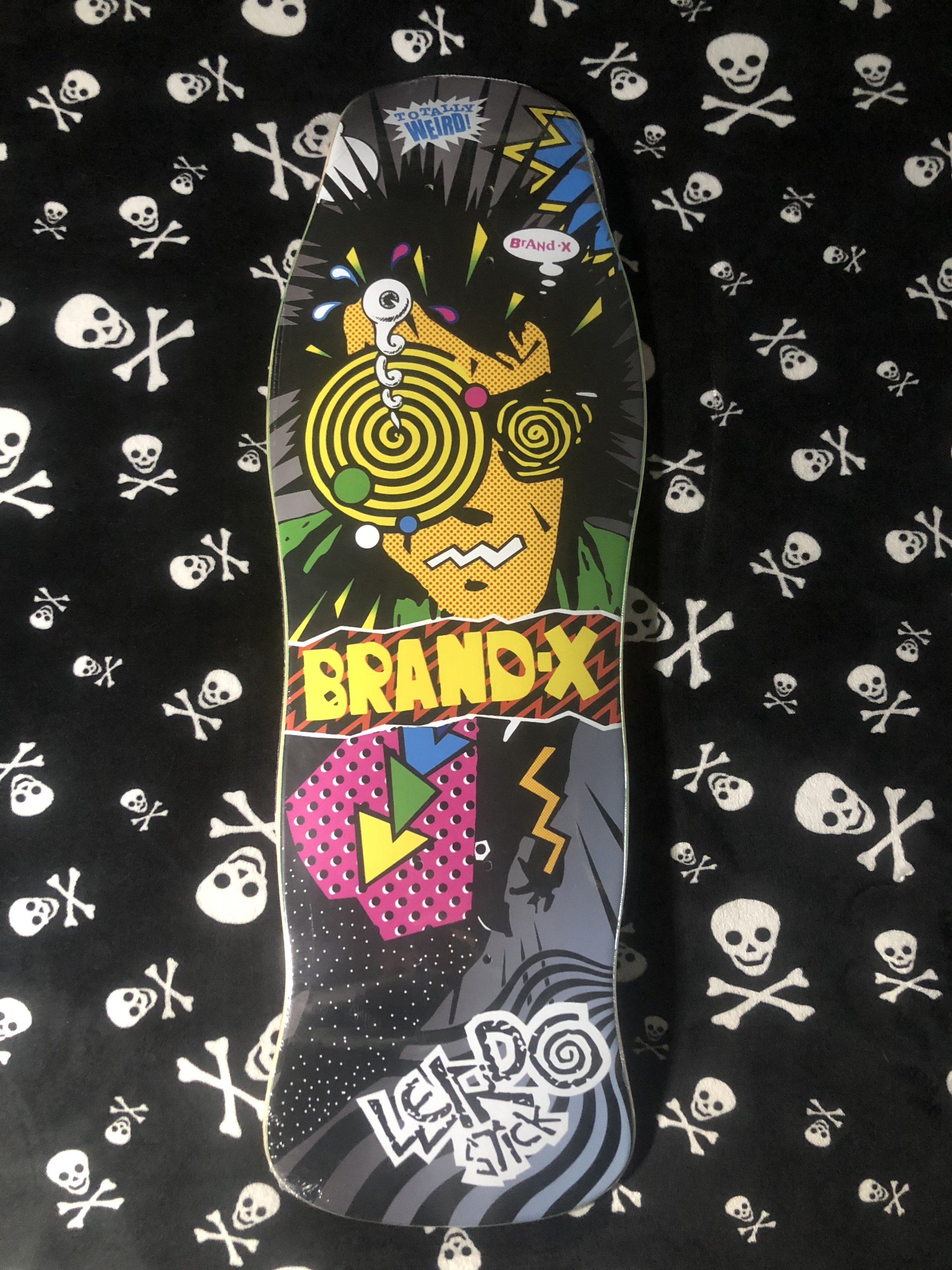 BRAND X TOXIC WEIRDO-STIX X-DREAM SHAPE SERIES TWO GREY FADE SKATEBOARD ...