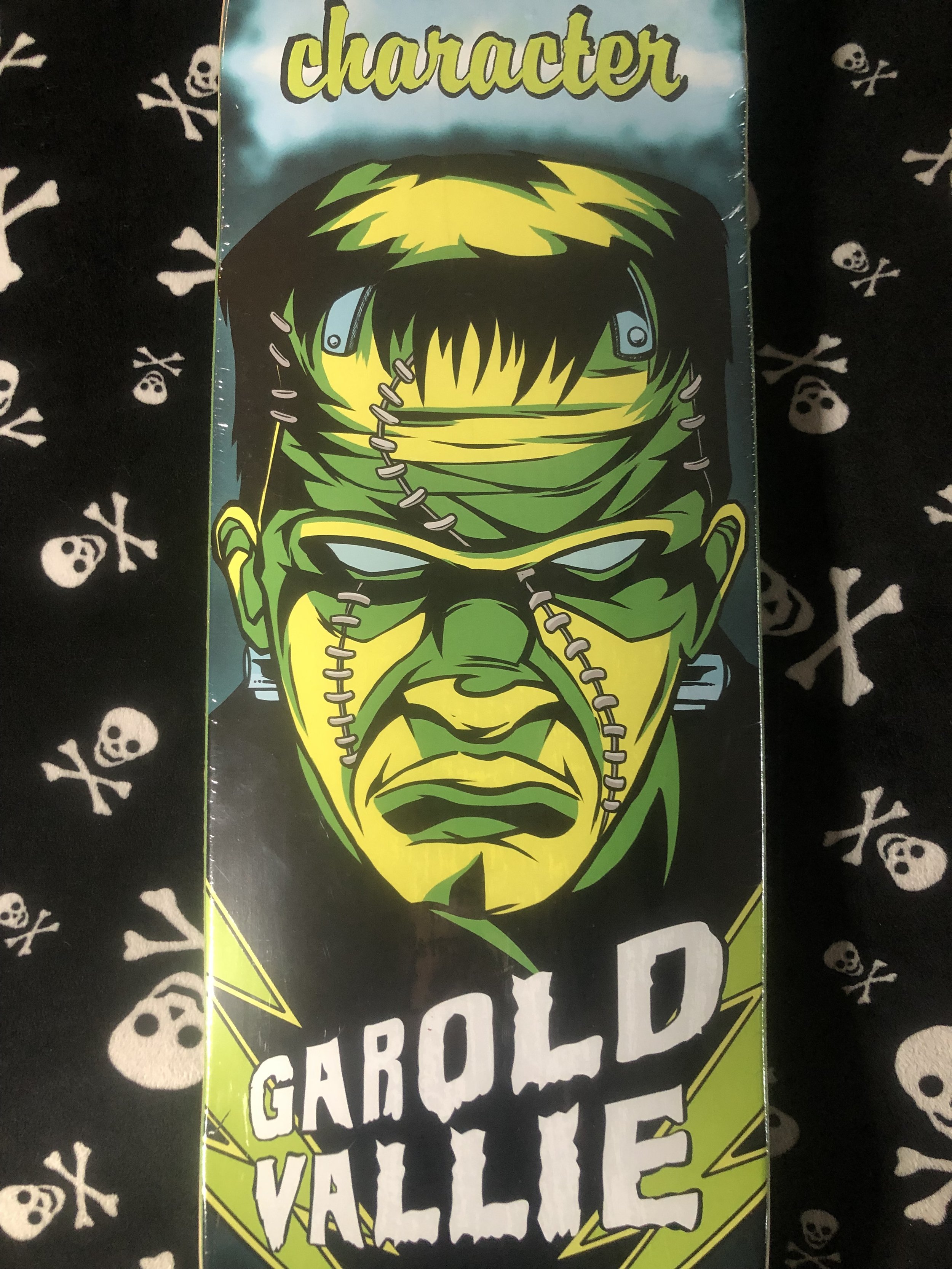 CHARACTER X GAROLD VALLIE BLUE SKATEBOARD DECK — DEATHGEAR PRODUCTS ...