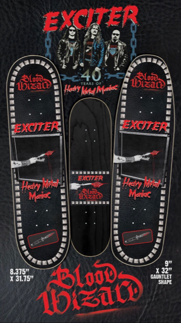BLOOD WIZARD~ EXCITER GAUNTLET SHAPE SKATEBOARD DECK — DEATHGEAR ...
