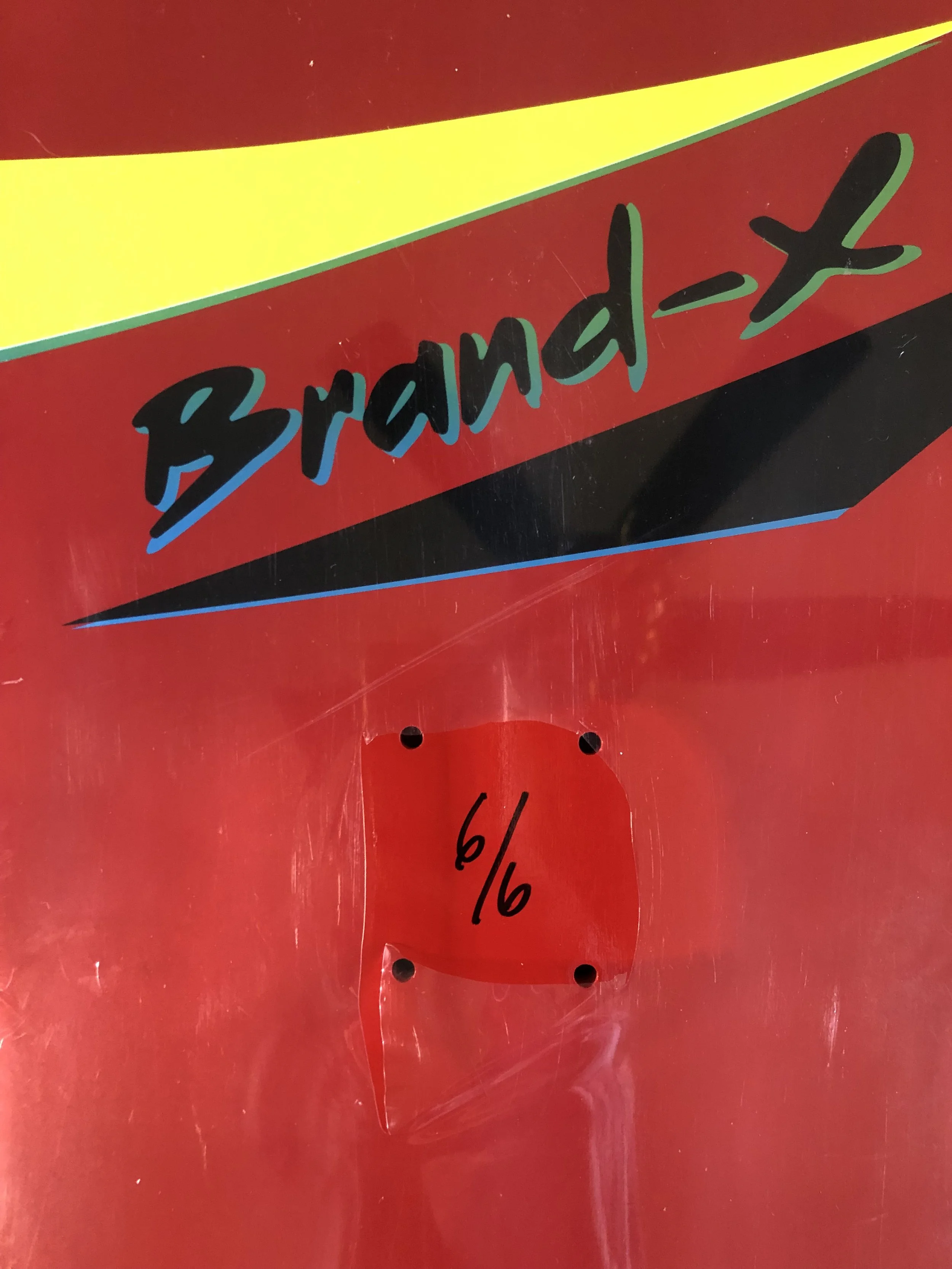 BRAND X TOXIC~ BRAND-X NEW WAVE RED 6/6 SKATEBOARD DECK — DEATHGEAR ...