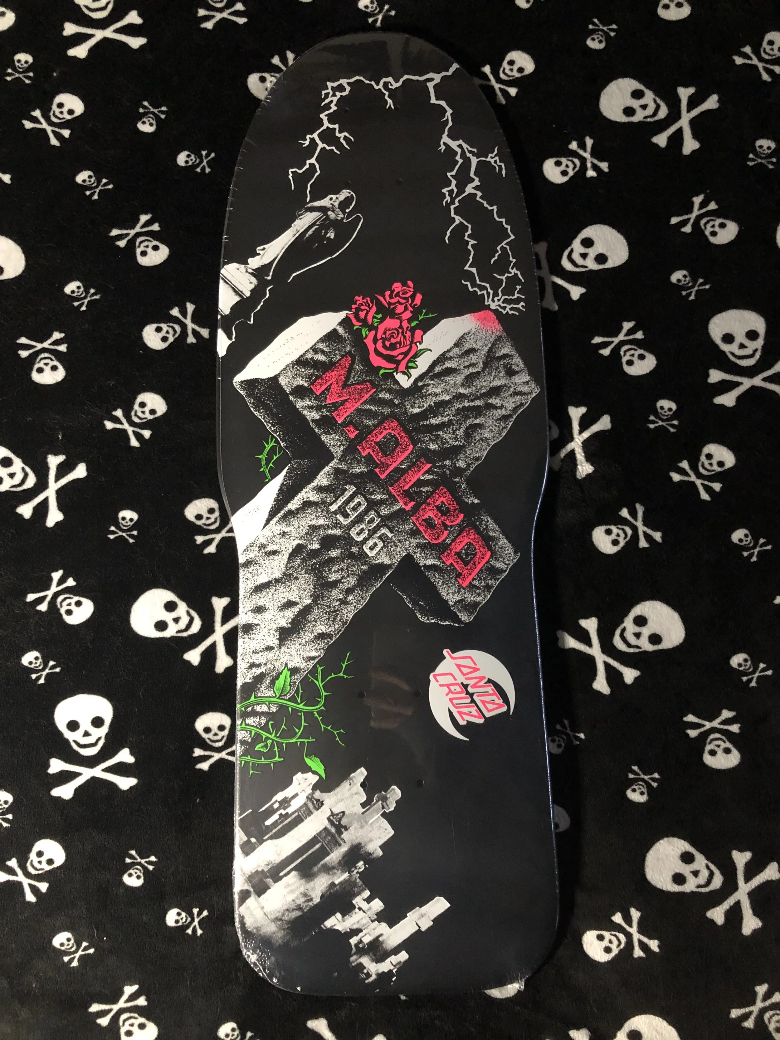 SANTA CRUZ~ M.ALBA TOMBSTONE 50TH ANNIVERSARY SKATEBOARD DECK ...