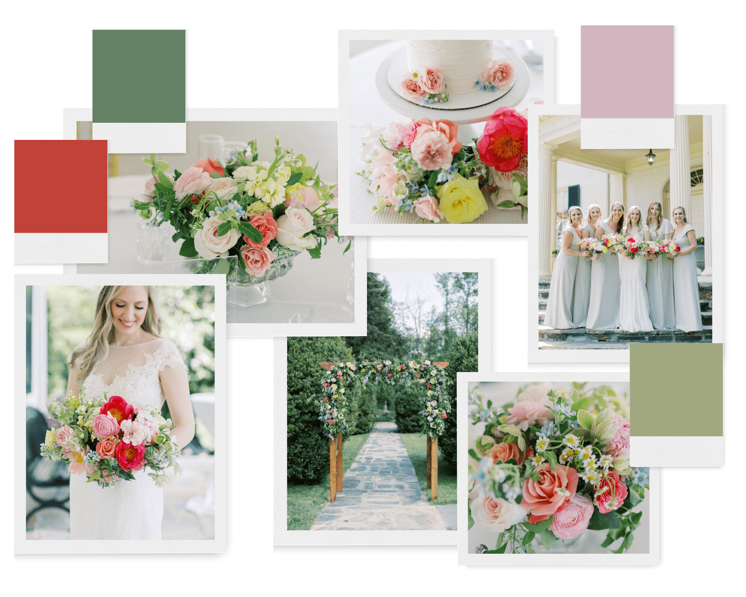 Spring Wedding Color Palettes — Ash to Oak