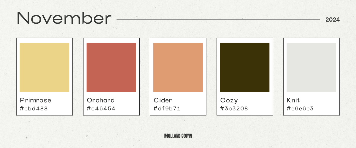 November Color Palette — Holland Colvin