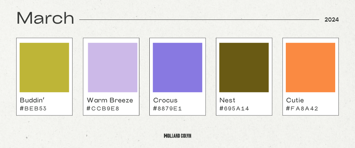 March 2024 Color Palette — Holland Colvin