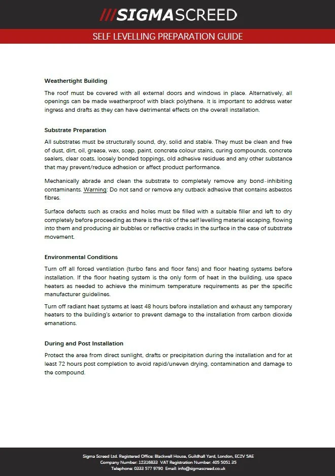 Liquid Screed Guides