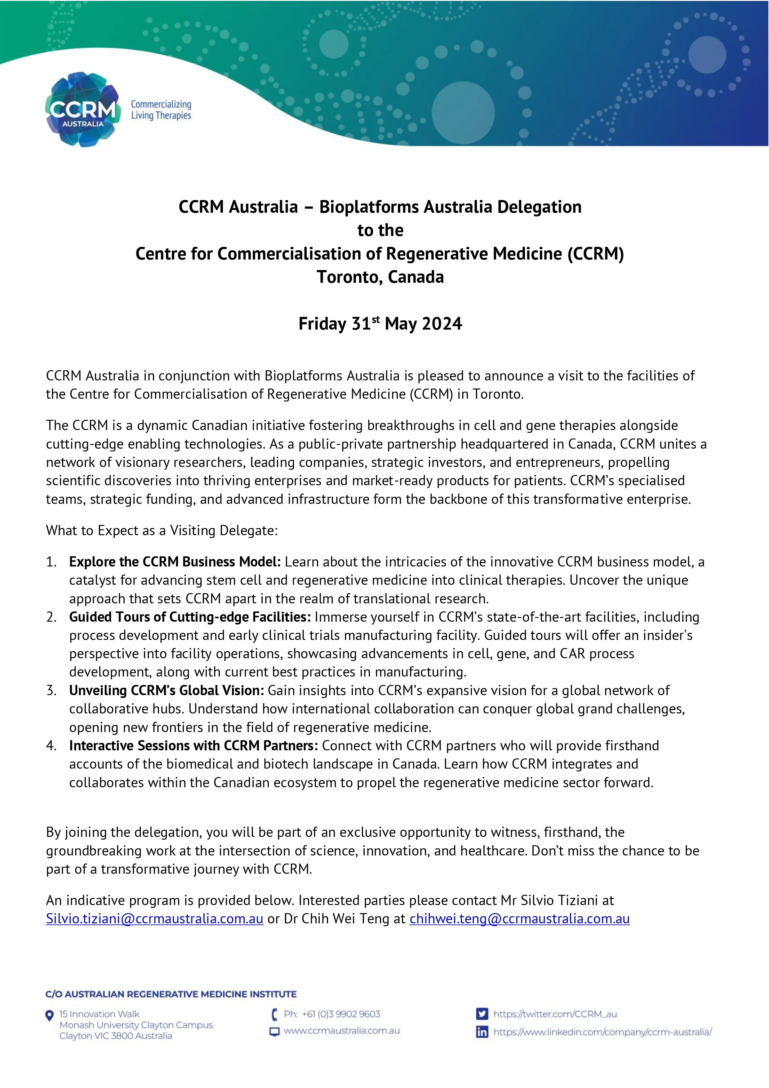Board Of Directors — CCRM Australia